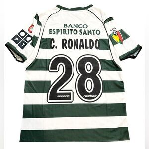 Reebok | Shirts | Sporting Cp 20203 Home Kit Cristiano Ronaldo Soccer ...
